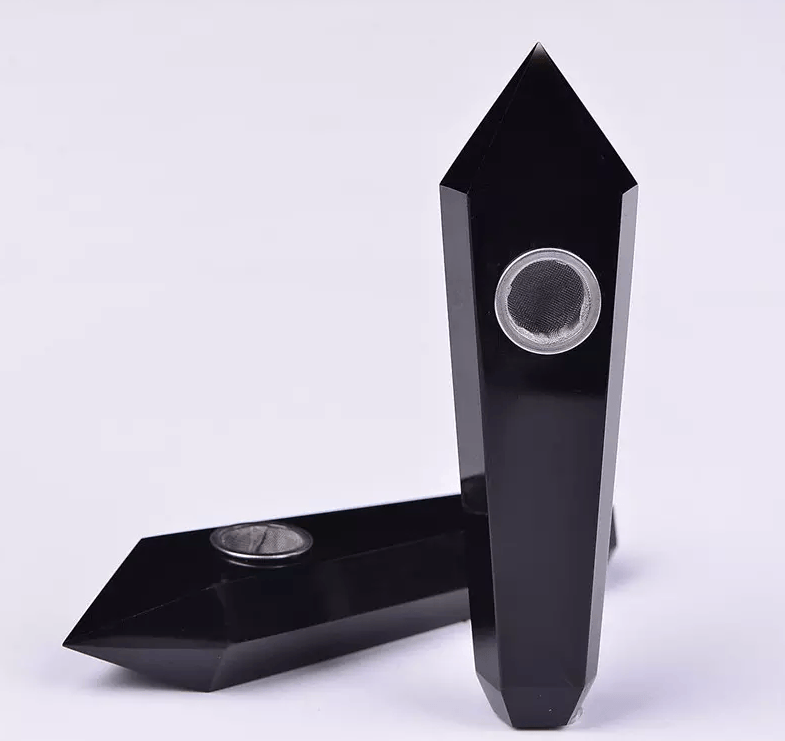 Obsidian Natural Stone Pipe – Pretty Pipe Shop